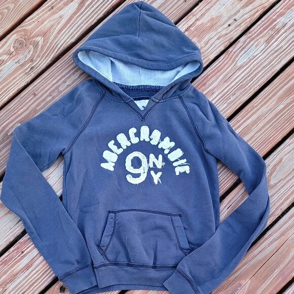 Abercrombie & Fitch | Tops | Vintage Y2k Abercrombie And Fitch Ny Blue Hoodie Womens Xl ...